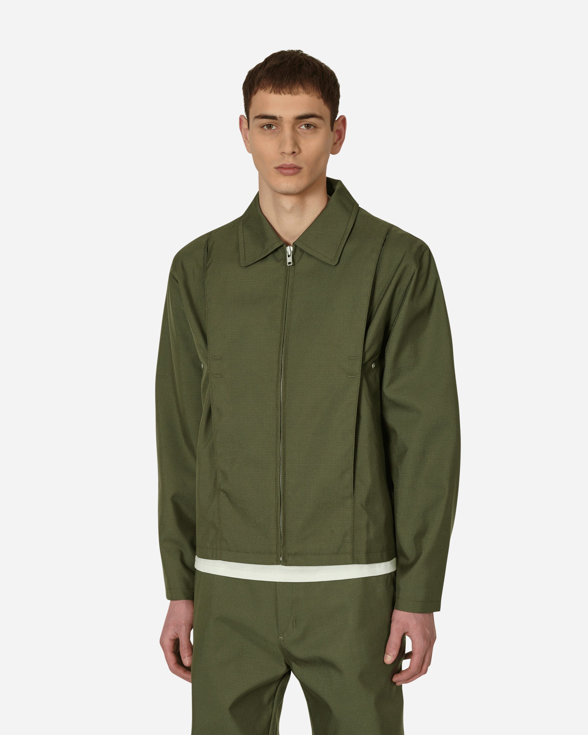 Pleat Bomber Jacket Green – Slam Jam®