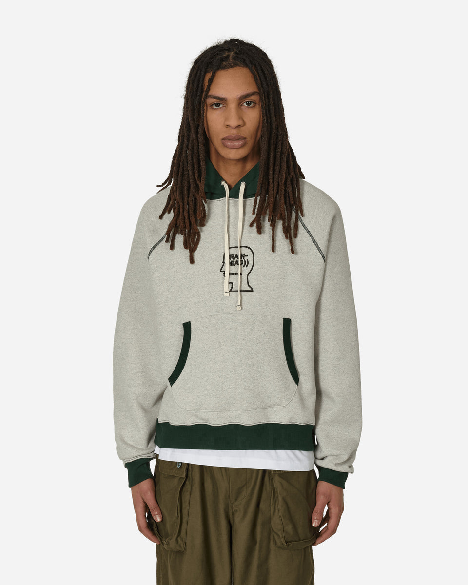 Brain Dead Fleece Logo Head Raglan Hoodie Oatmeal - Slam Jam® Official ...