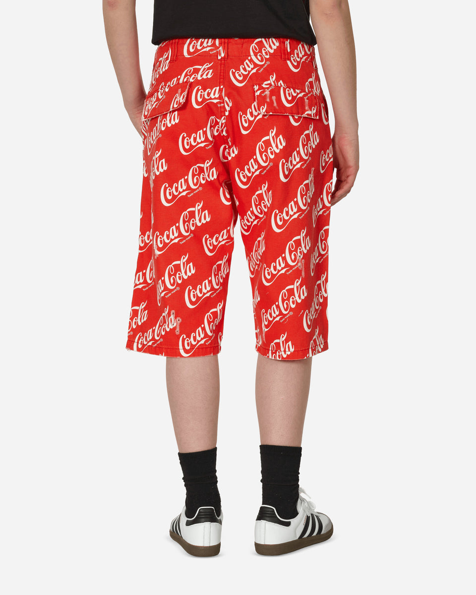 ERL Coca-Cola Printed Canvas Shorts Red - Slam Jam® Official Store