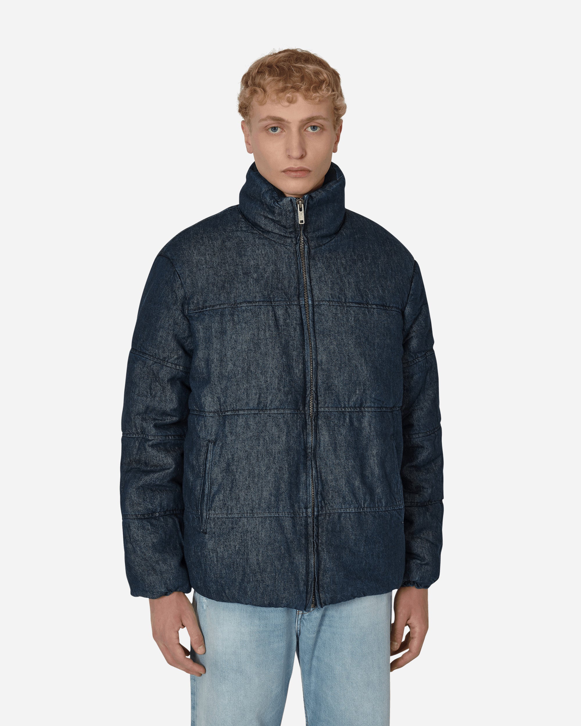 Denim Puffer Jacket Blue – Slam Jam®