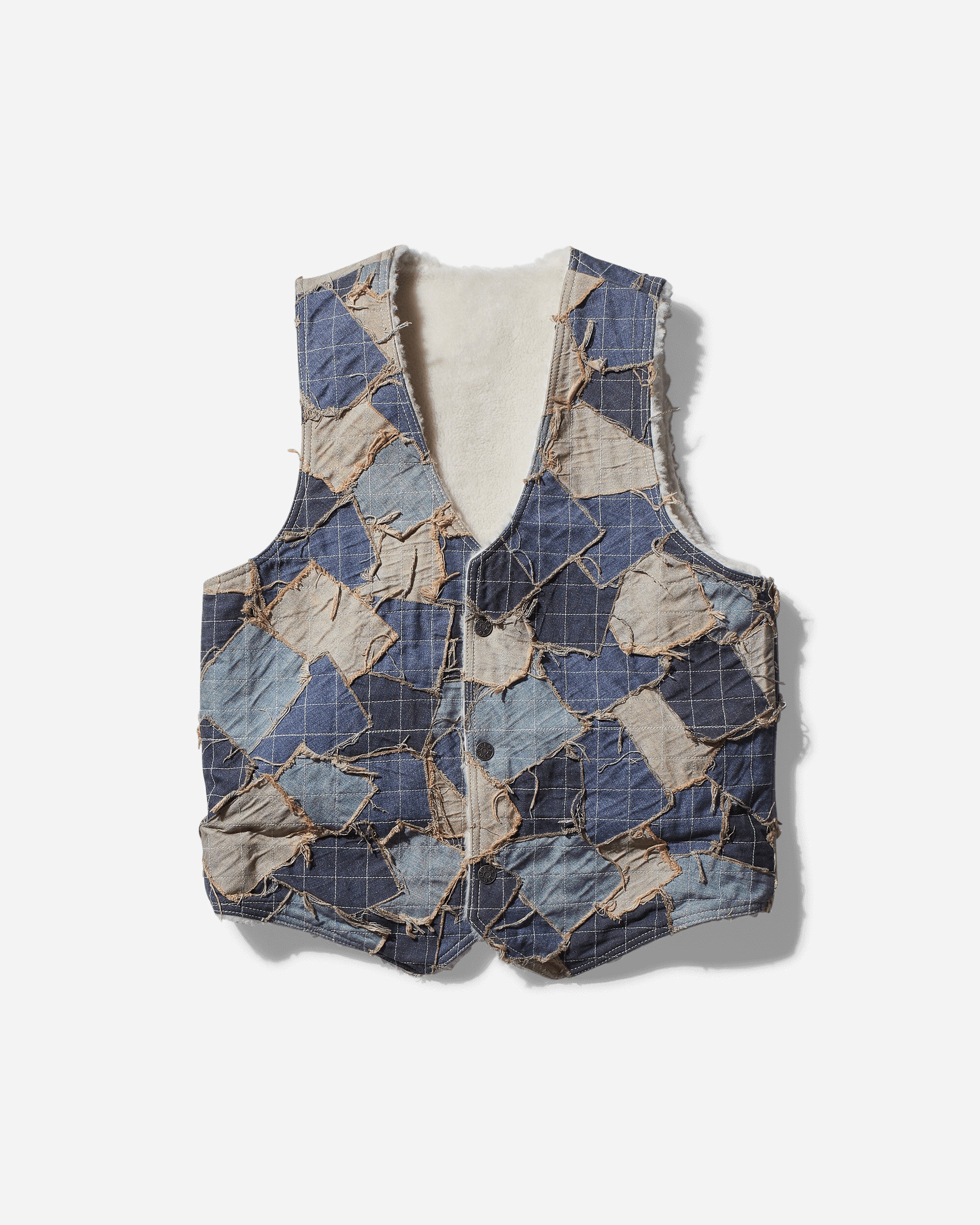Men's Reversible Denim Vest Stained Light Blue – Slam Jam®