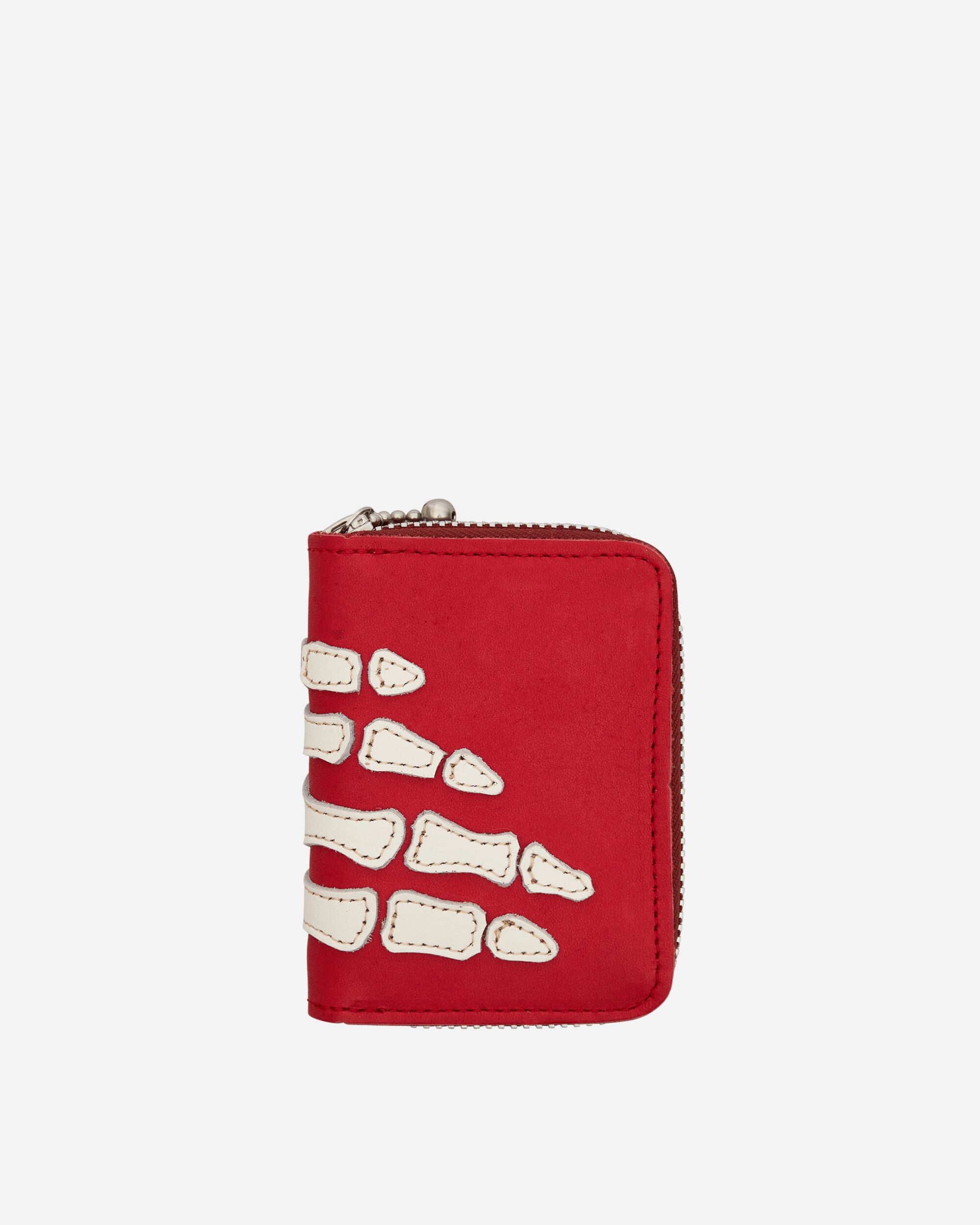 Thumb-Up Bone Hand Zip Mini Wallet Red – Slam Jam®