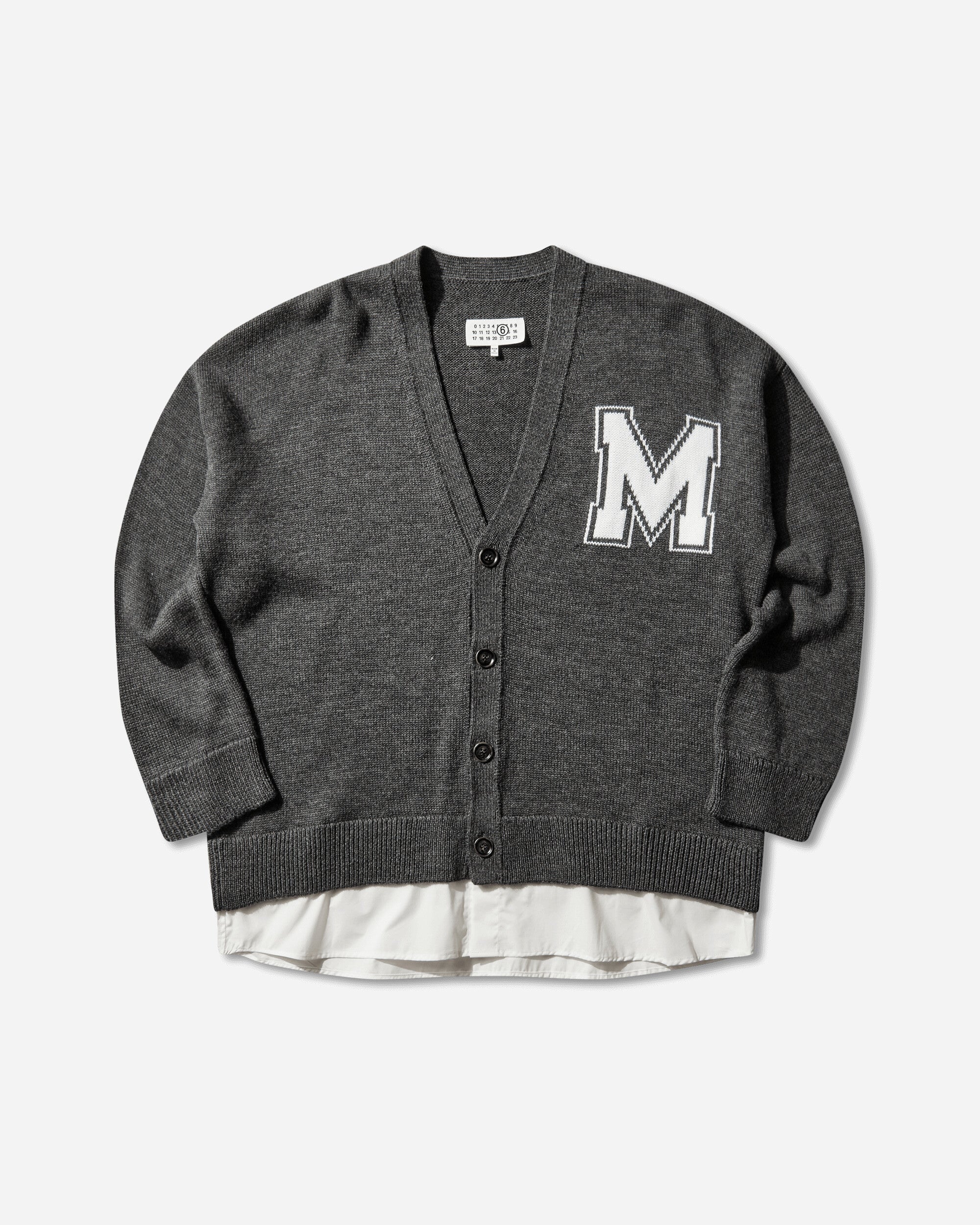 Men's Two-in-One Knit Cardigan Dark Grey Melange – Slam Jam®