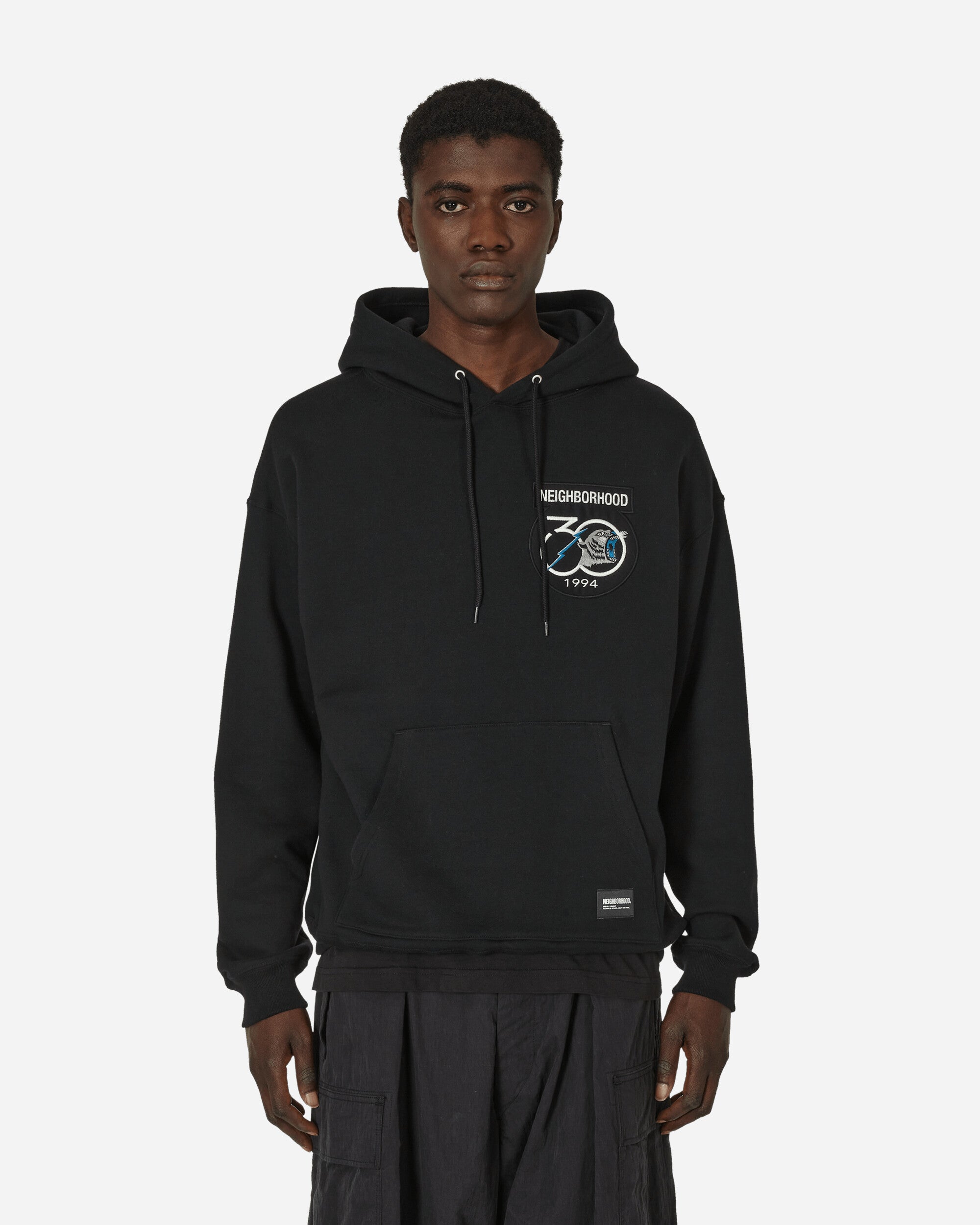 Patched Hooded Sweatshirt Black – Slam Jam®