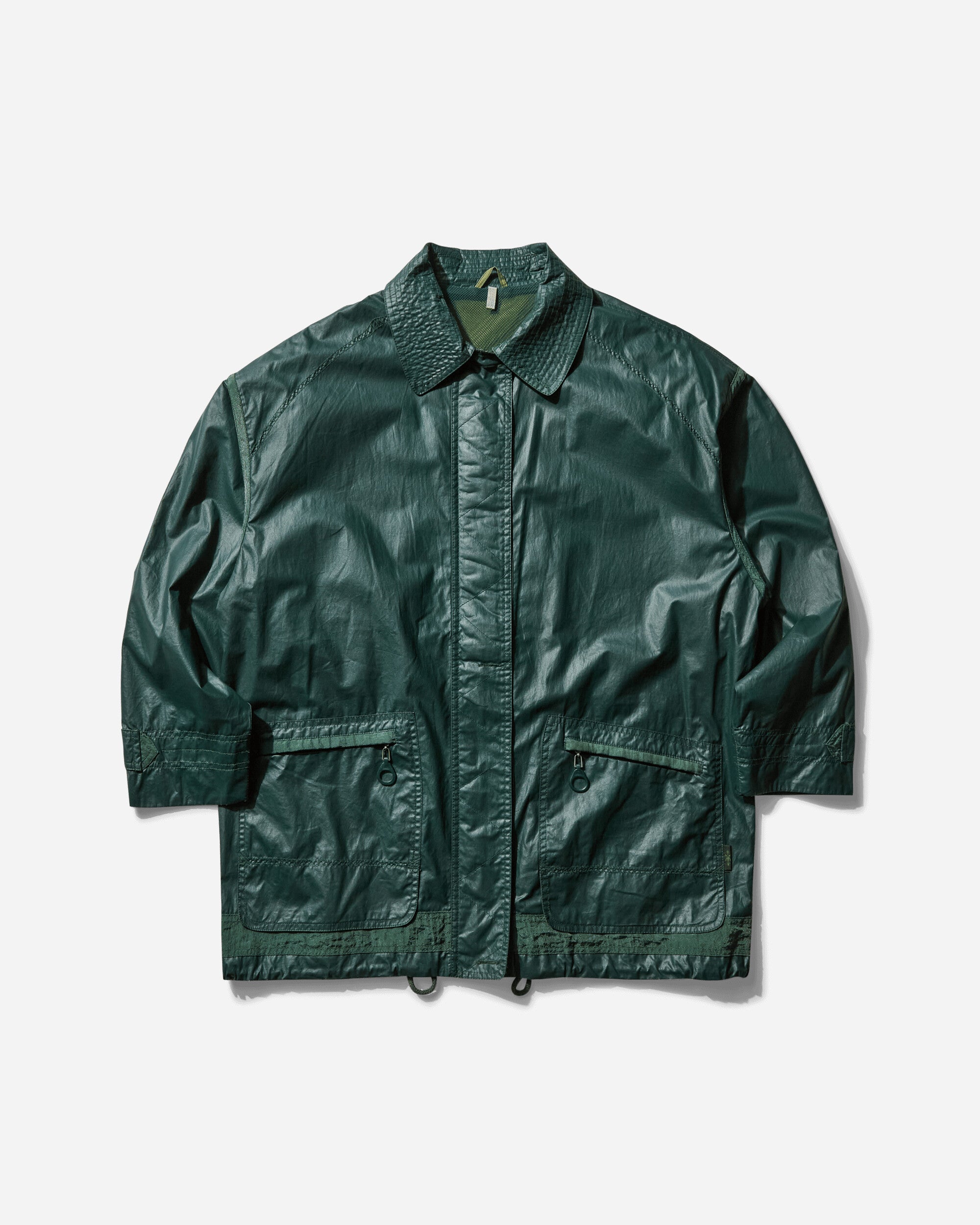Men's Signs Raincoat Jacket Dark Green – Slam Jam®