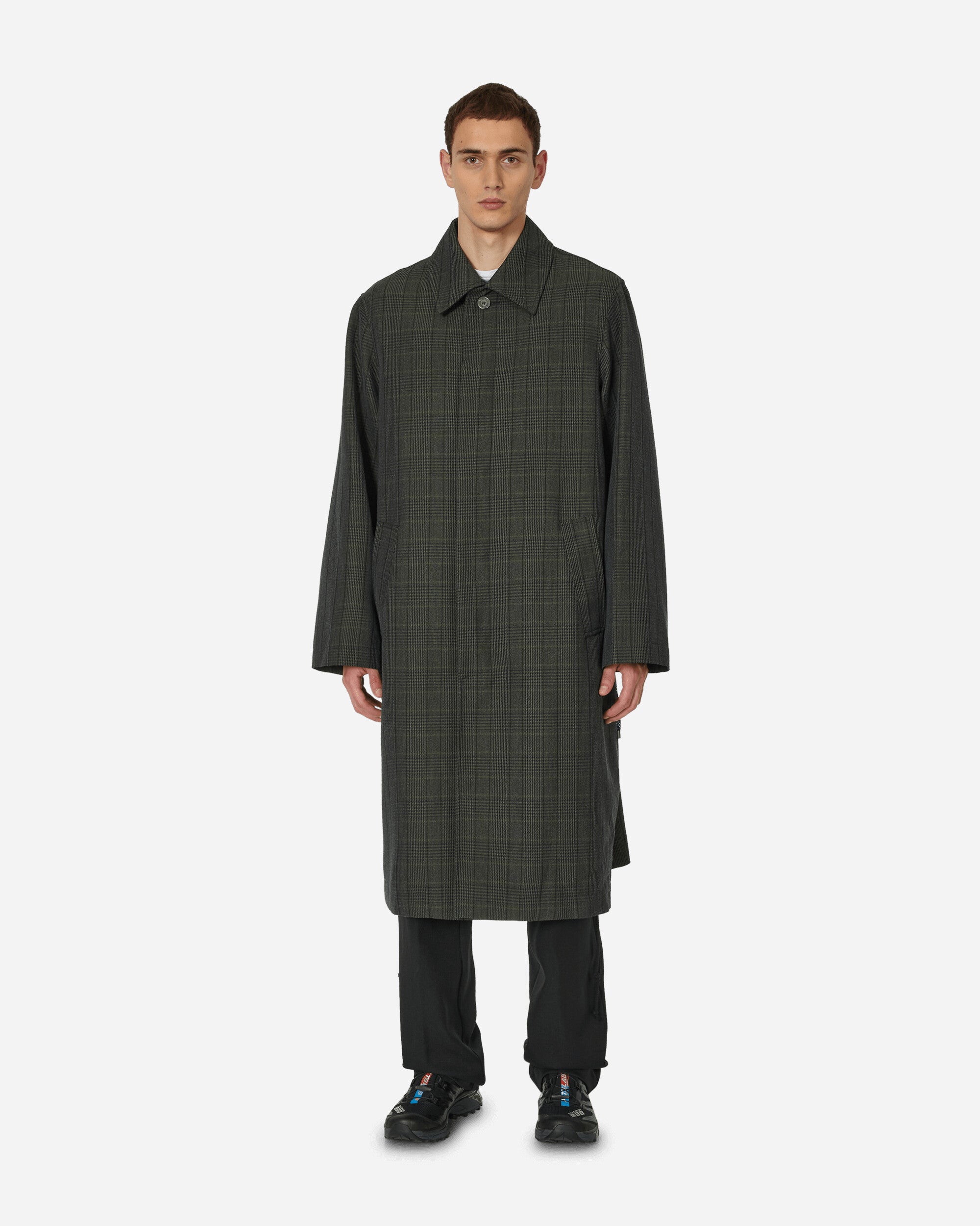 Glen Check Mac Coat Charcoal – Slam Jam®