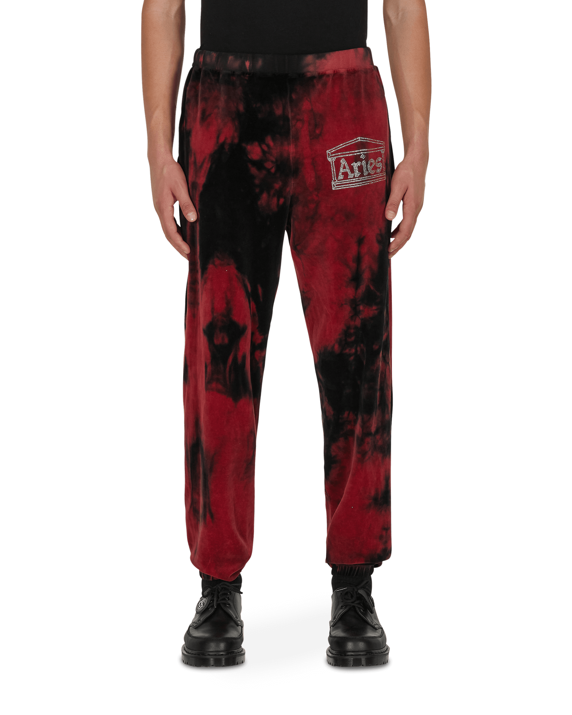 Rhinestone Velour Sweatpants Red – Slam Jam®